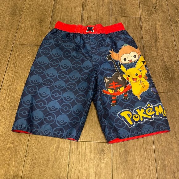 Pokémon | Swim | Pokmon Blue Bathing Suit Swim Shorts Trunks Boys L ...